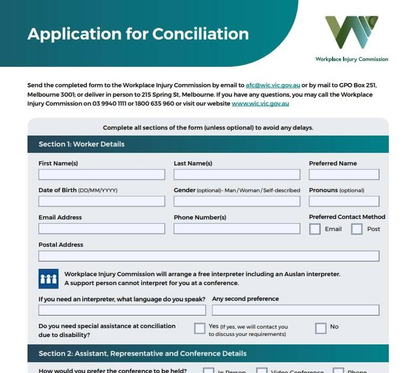 Request WorkCover Assist | WorkCover Assist